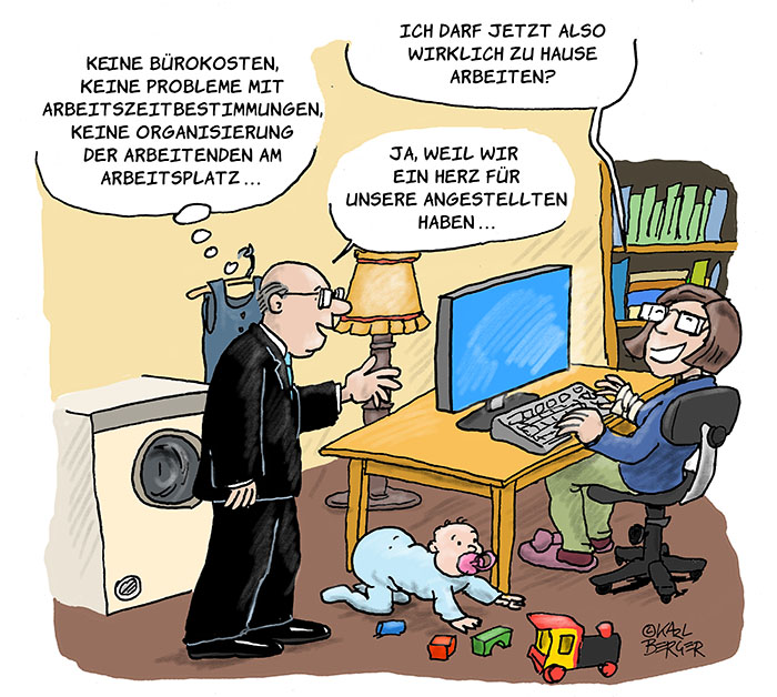 Homeoffice - Karl Berger Cartoons